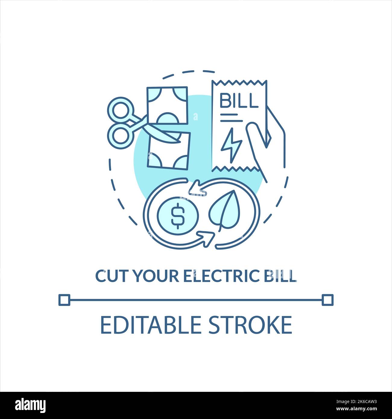 Cut energy bill Stock Vector Images - Alamy