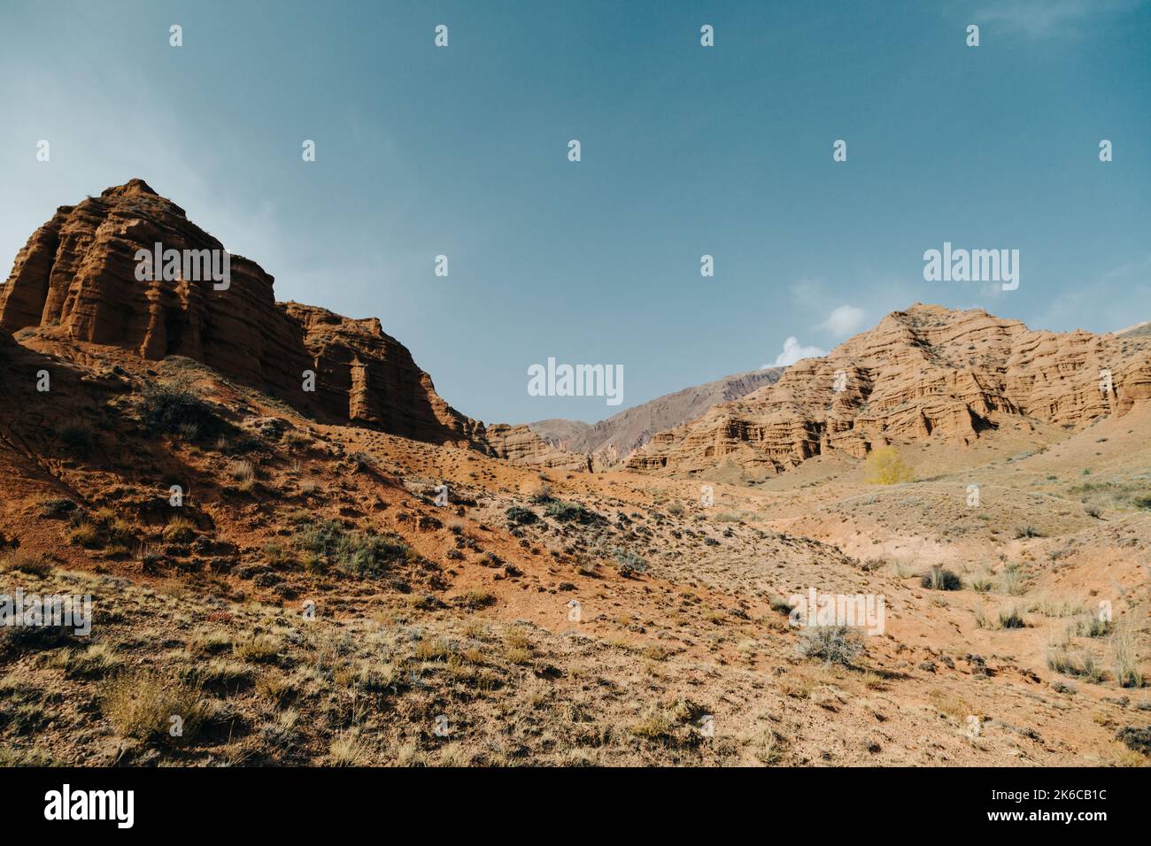 Rock formations on clear day Stock Photo - Alamy