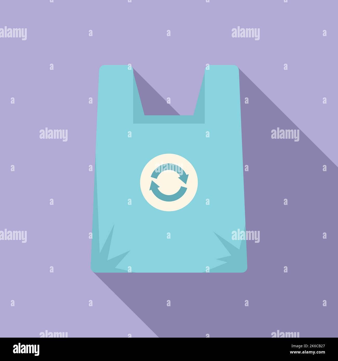 Recycle bag icon flat vector. Eco waste. Biodegradable plastic Stock ...