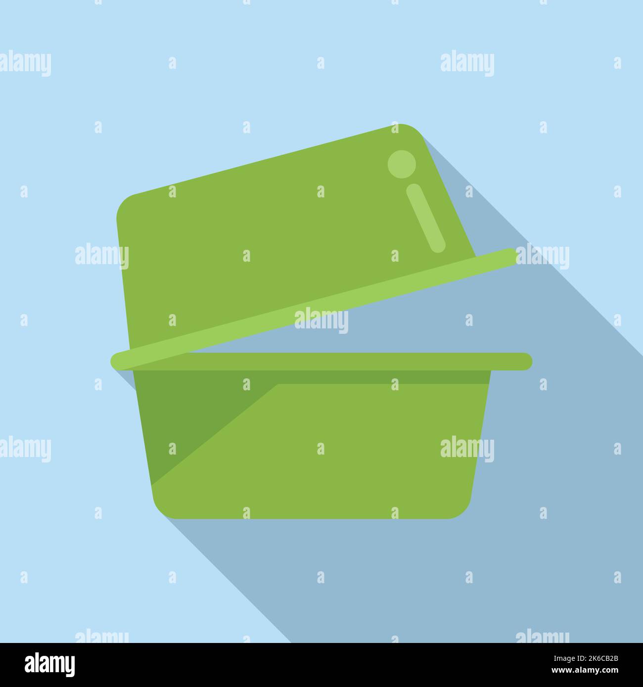 Food box icon flat vector. Eco recycle. Waste ocean Stock Vector Image ...