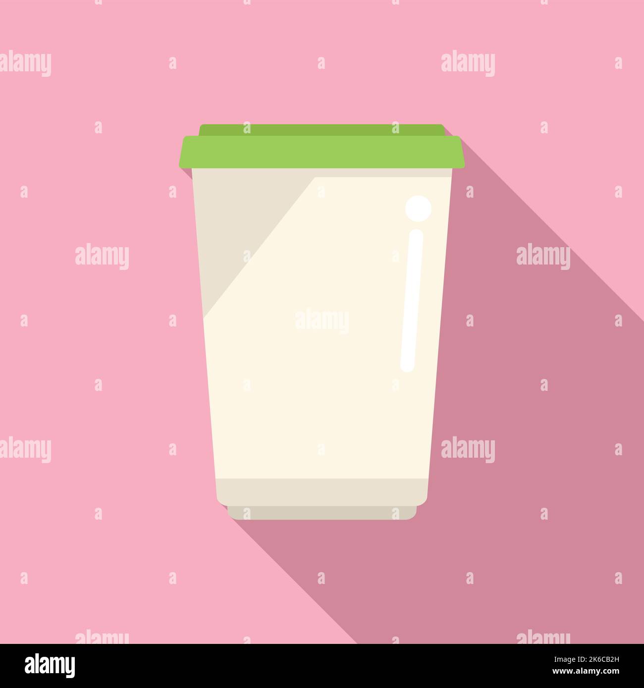 Plastic cup icon flat vector. Ocean ecology. Eco recycle Stock Vector ...