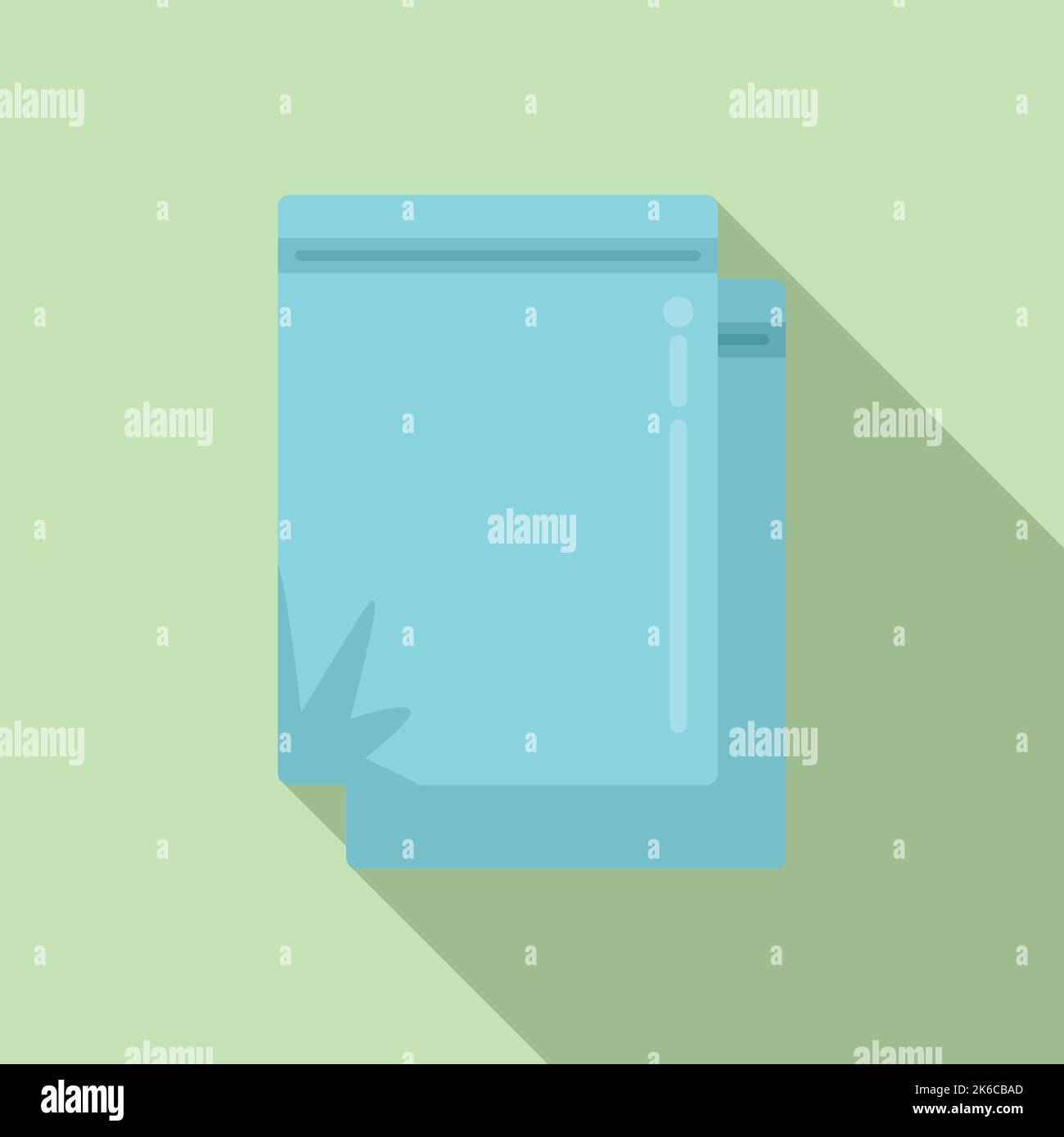 Trash bag icon flat vector. Eco recycle. Biodegradable plastic Stock ...