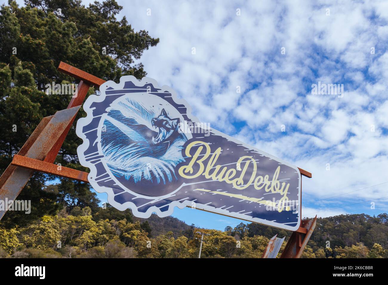 Blue Derby Bike Network Tasmania Australia Stock Photo - Alamy