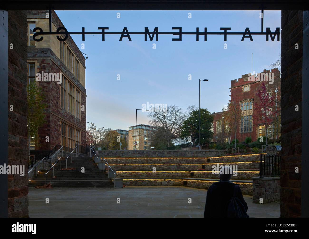 Entrance at dusk. University of Bristol: Fry Building, Bristol, United ...