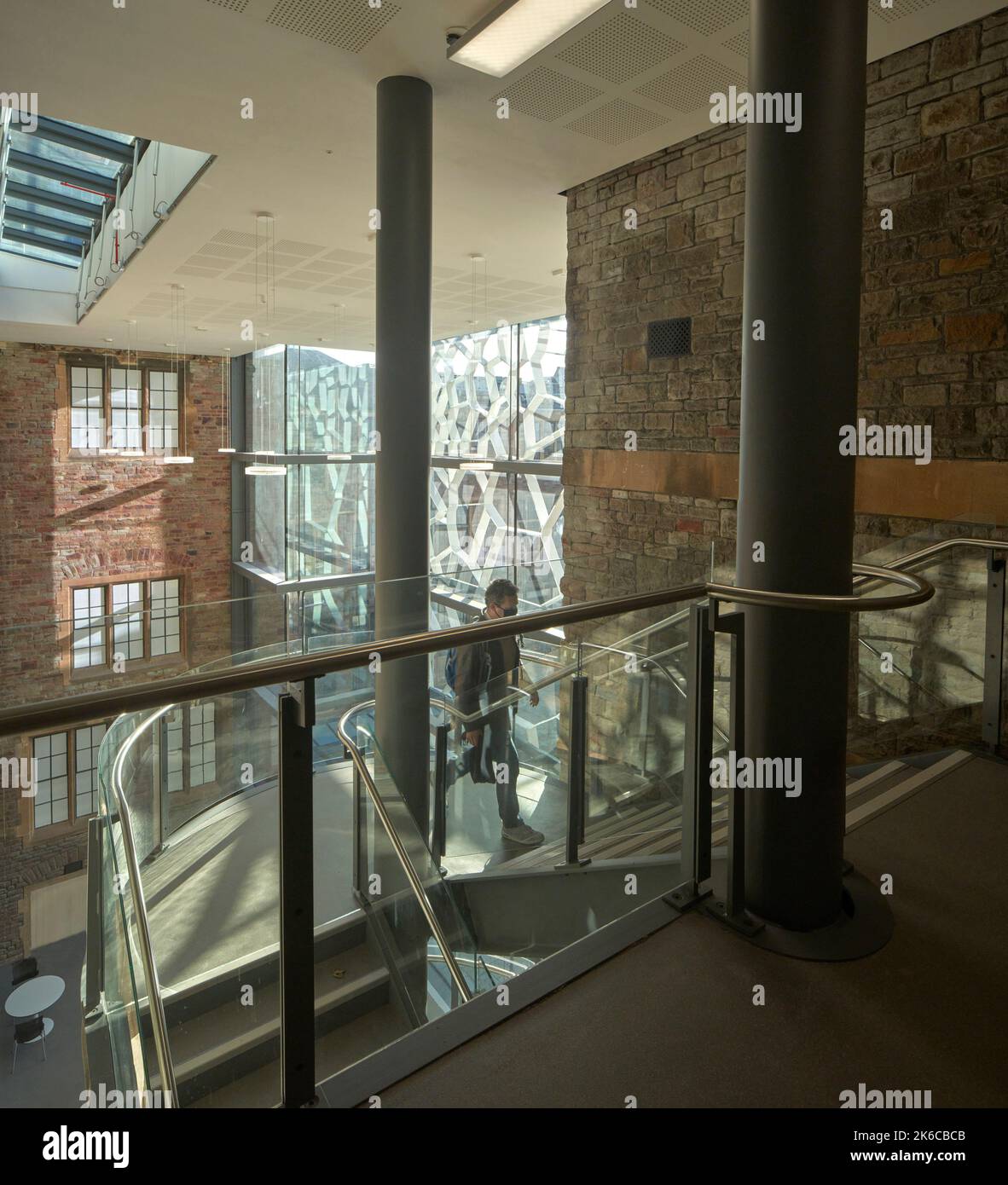 Stairway to upper level. University of Bristol: Fry Building, Bristol ...