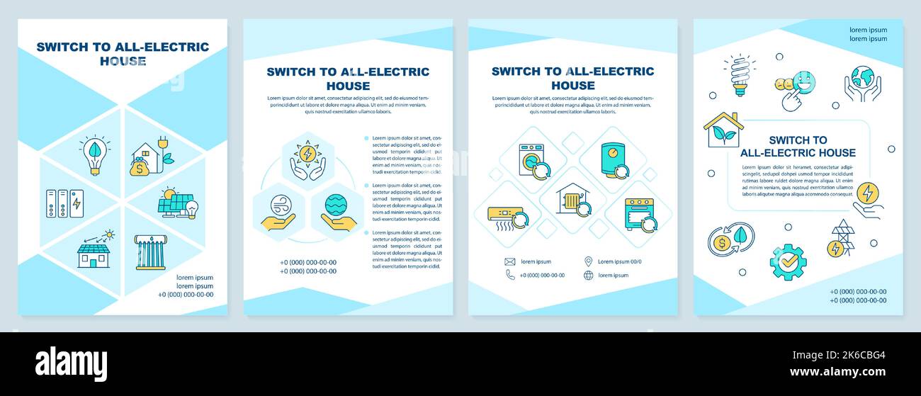 Switch to all-electric house brochure template Stock Vector Image & Art ...