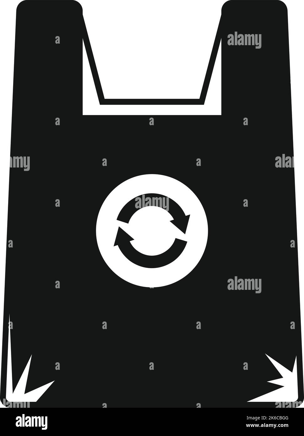 Recycle bag icon simple vector. Eco waste. Biodegradable plastic Stock ...