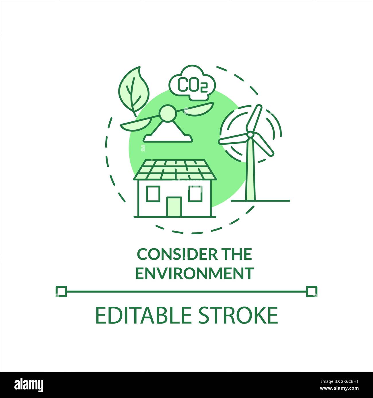 Consider environment green concept icon Stock Vector Image & Art - Alamy