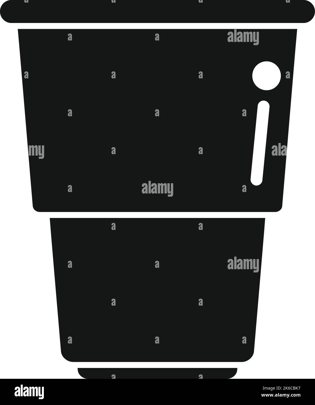 Plastic to go cup icon simple vector. Eco recycle. Ocean waste Stock ...