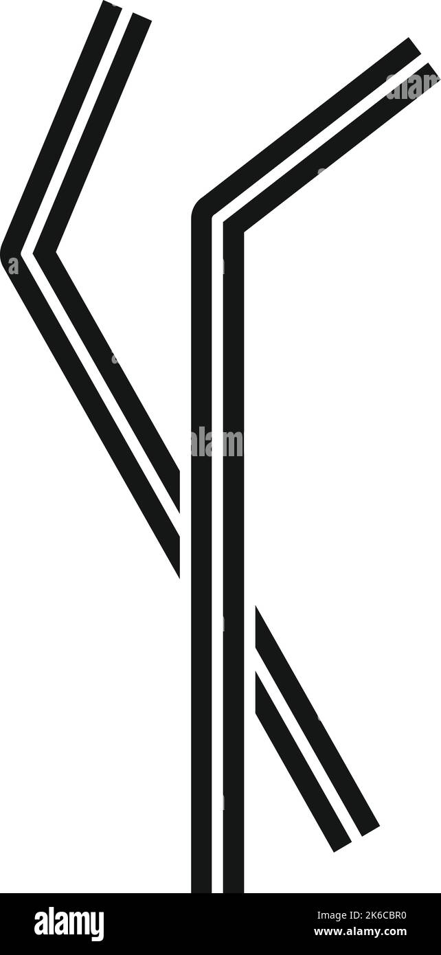 Biodegradable plastic tube icon simple vector. Eco recycle. Ocean waste ...