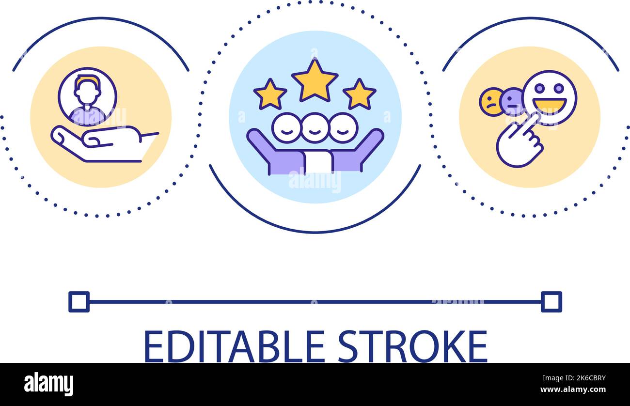 Satisfied client feedback loop concept icon Stock Vector Image & Art ...