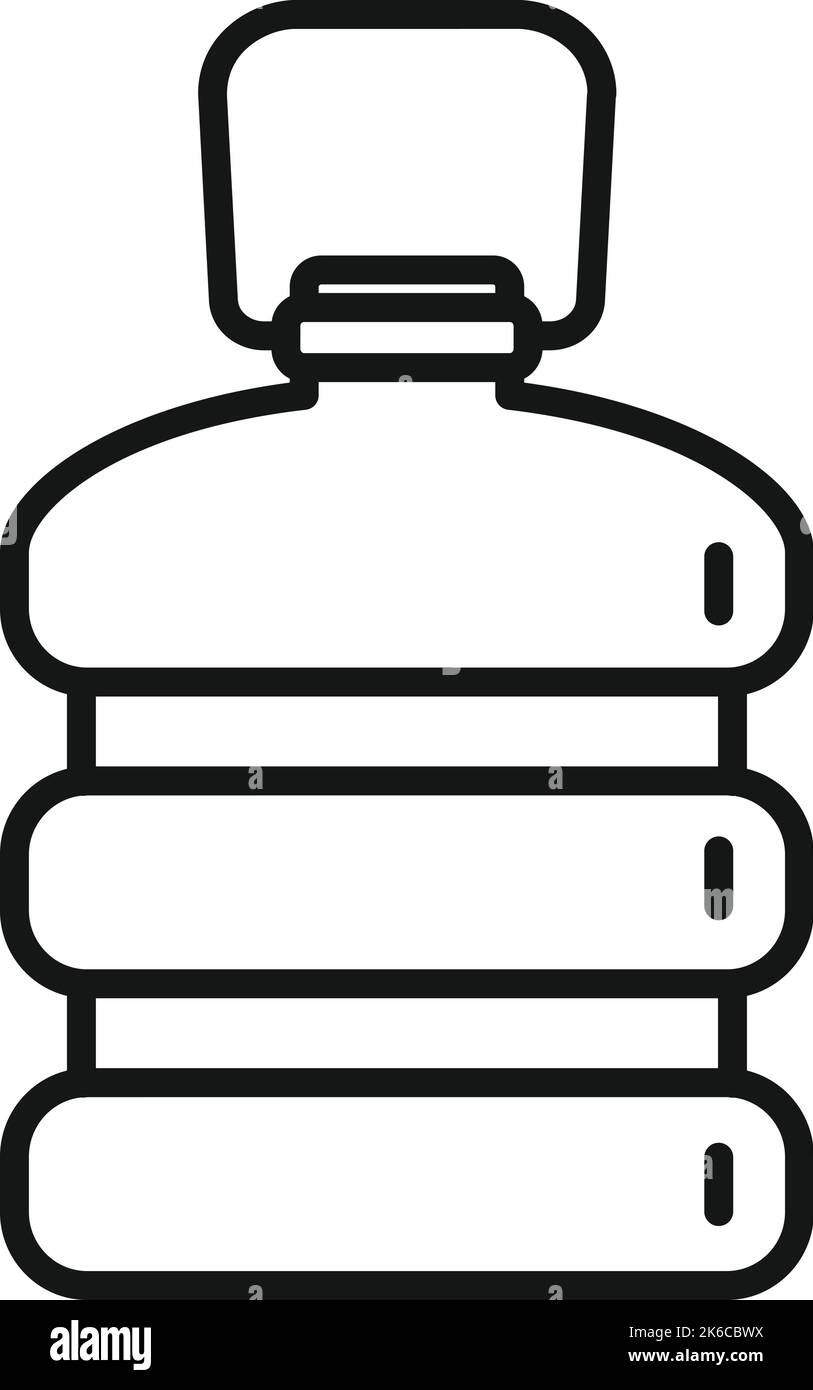 Biodegradable plastic liquid bottle icon outline vector. Eco recycle ...