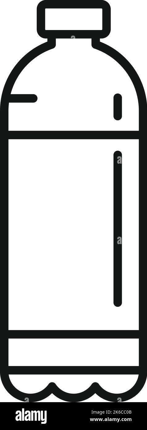 Water bottle icon outline vector. Eco plastic. Ocean ecology Stock ...