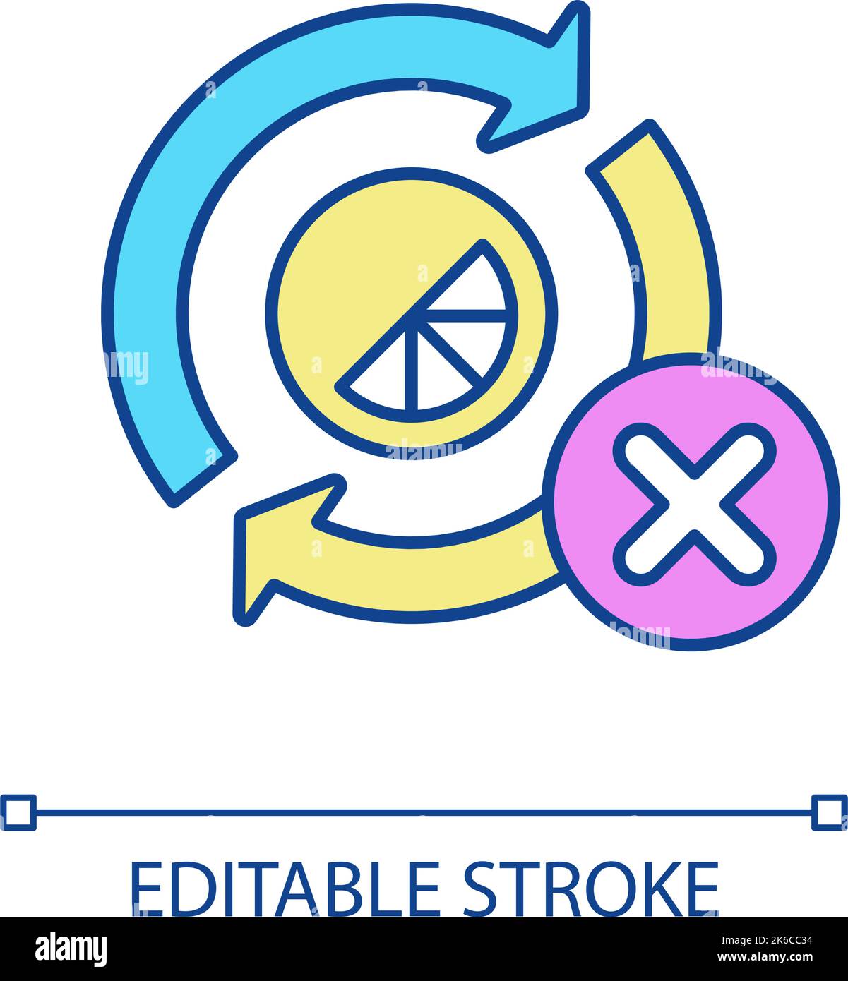 Refusal of brand renovation RGB color icon Stock Vector Image & Art - Alamy