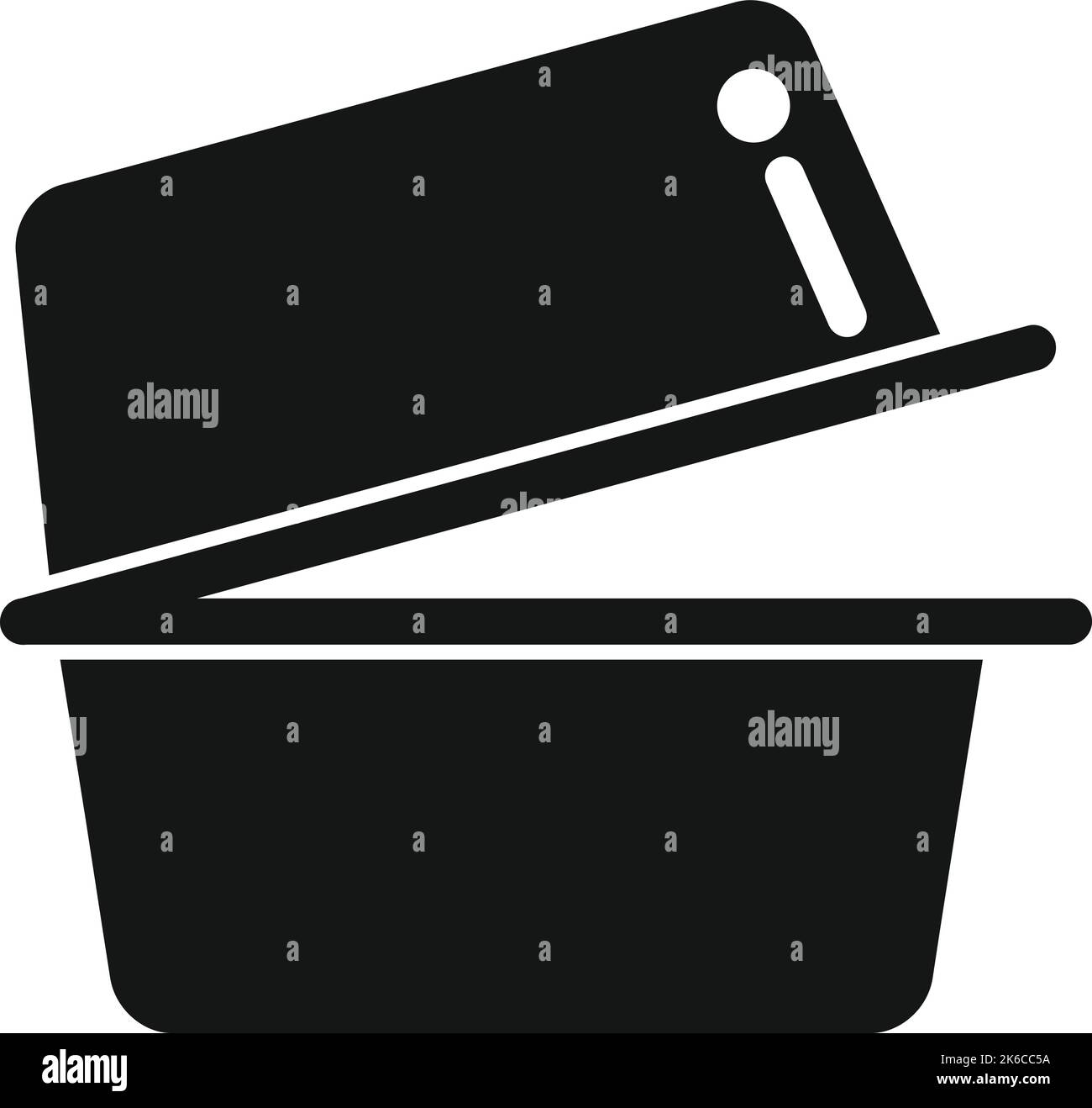 Food box icon simple vector. Eco recycle. Waste ocean Stock Vector ...