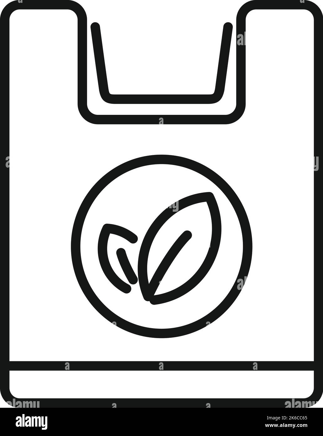 Eco bag icon outline vector. Biodegradable plastic. Recycle waste Stock ...