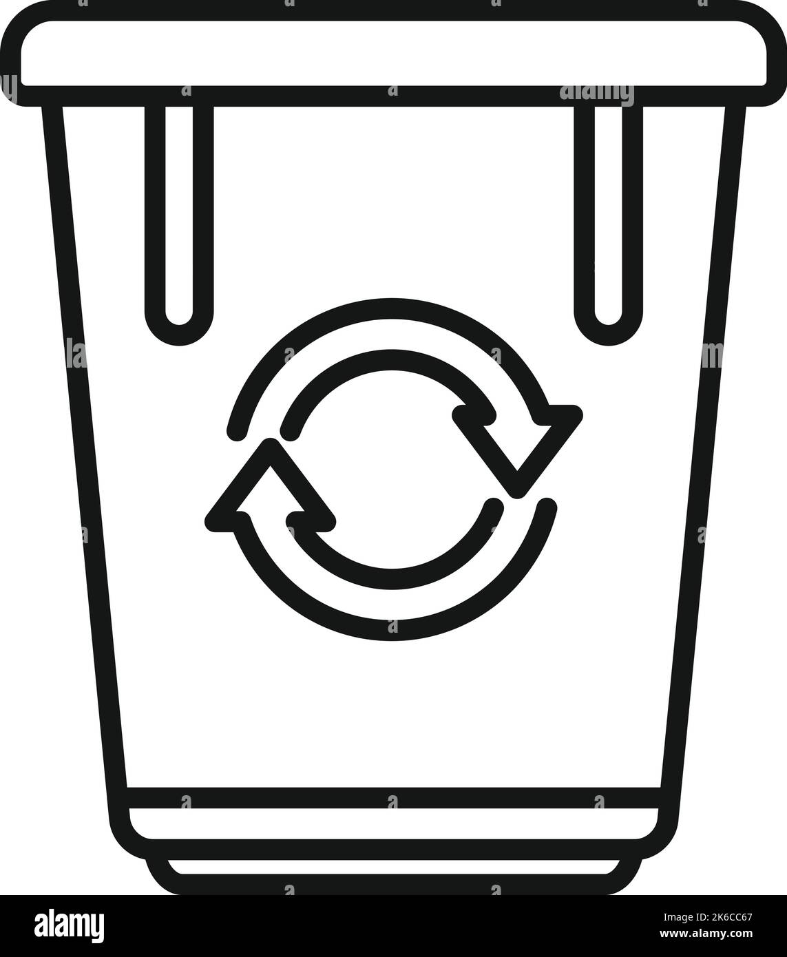 Recycle eco bag icon outline vector. Ocean waste. Water compost Stock ...