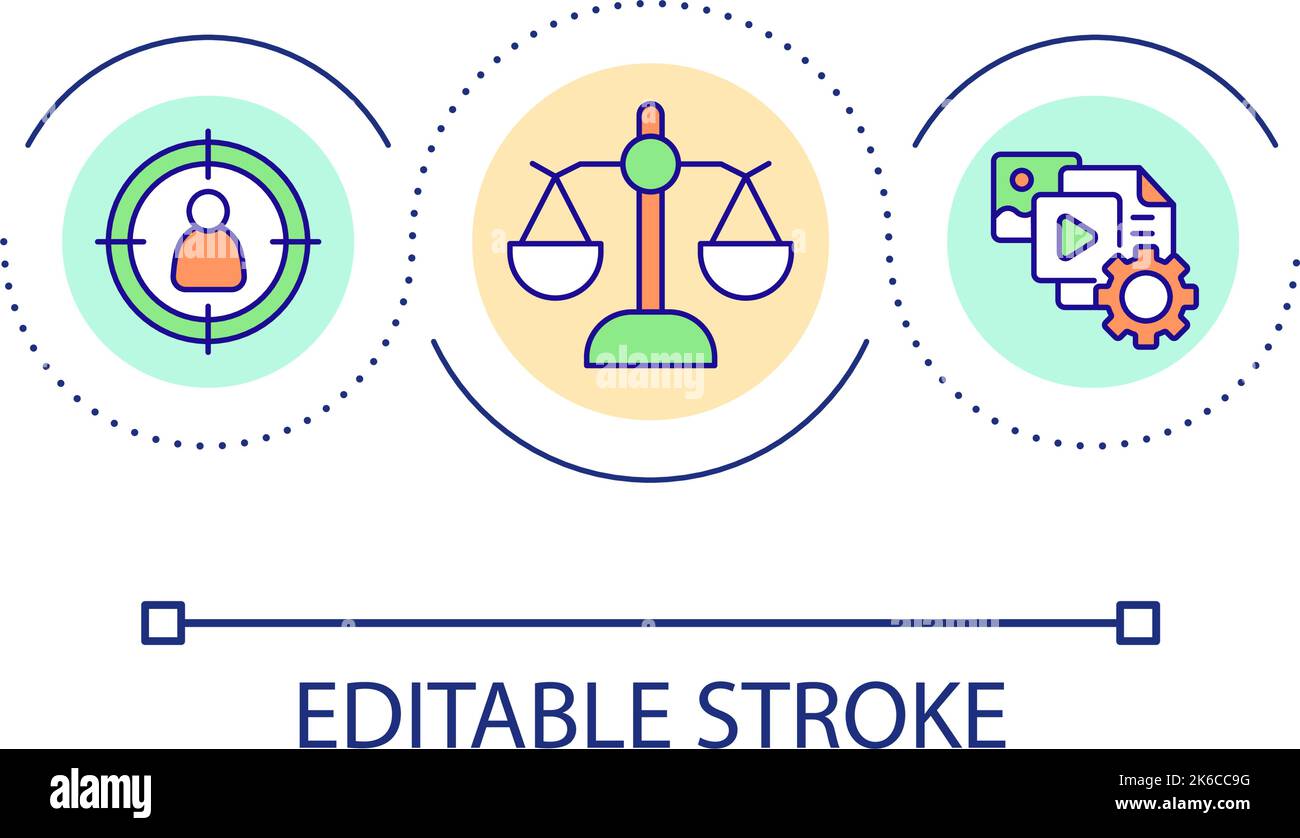 Analyze clients data loop concept icon Stock Vector Image & Art - Alamy