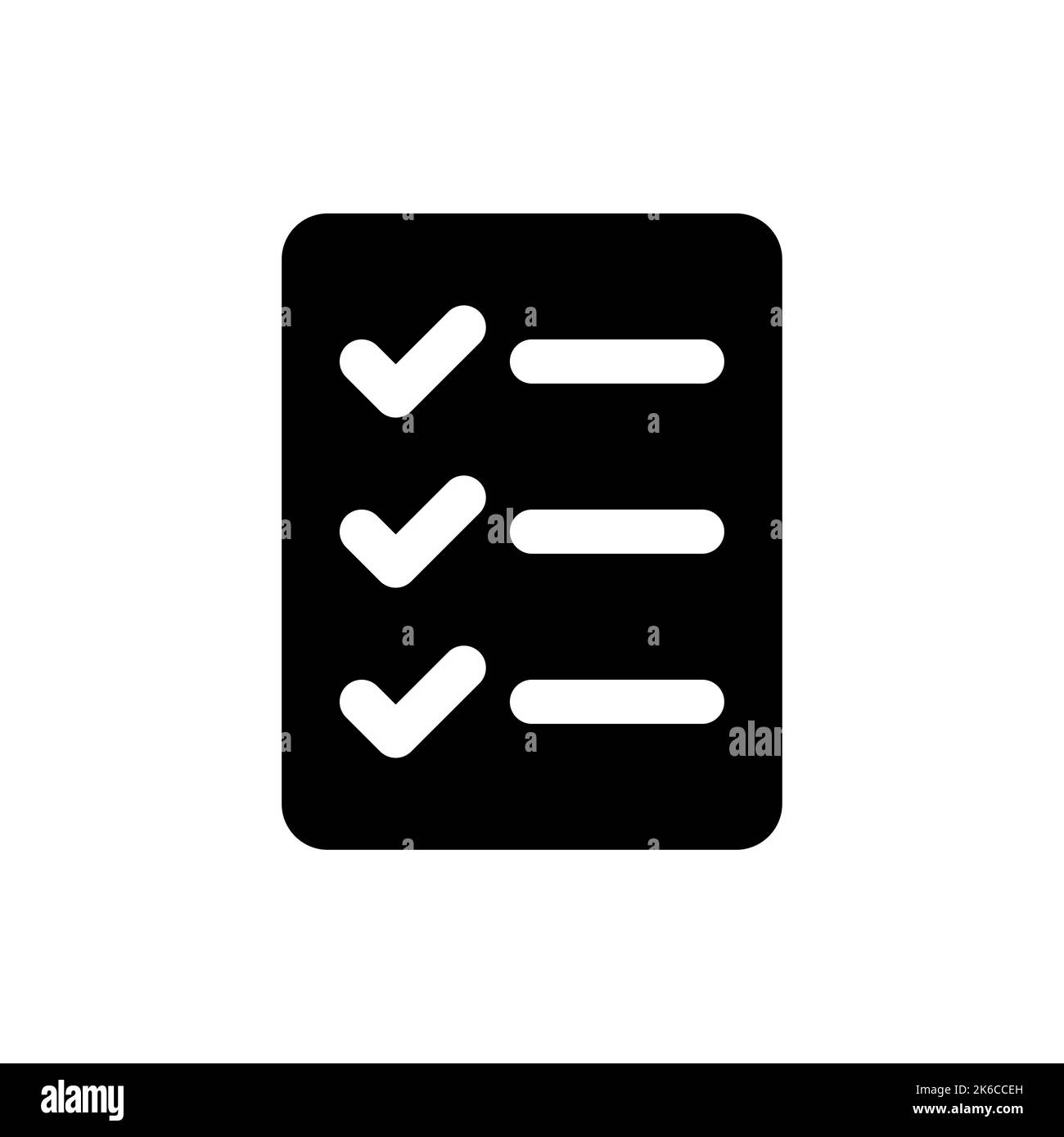 Checklist of completed tasks black glyph ui icon Stock Vector Image & Art - Alamy