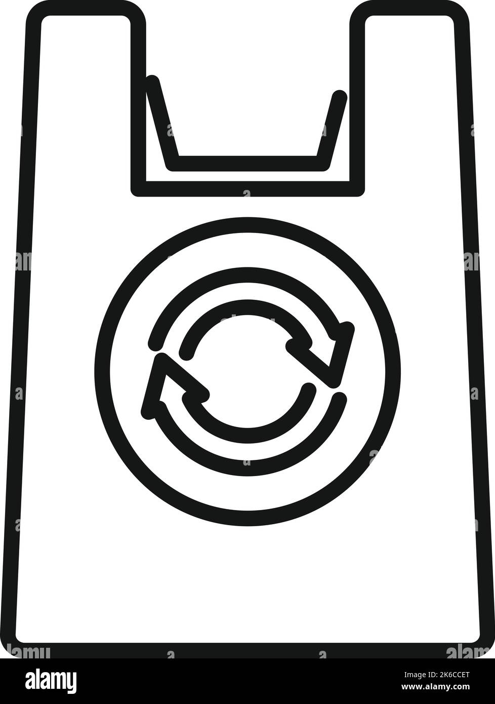 Recycle bag icon outline vector. Eco waste. Biodegradable plastic Stock ...