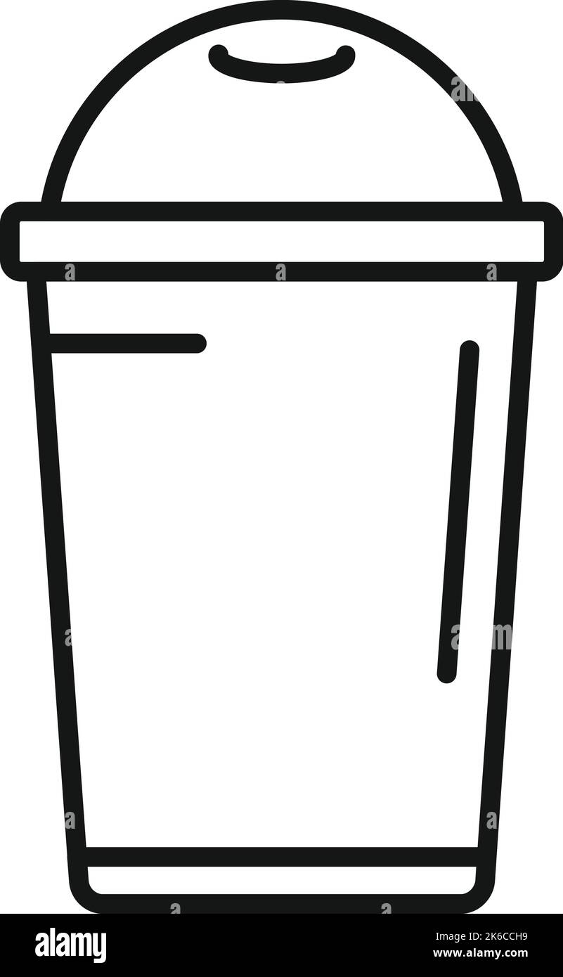 Biodegradable plastic juice cup icon outline vector. Eco bottle. Waste ...