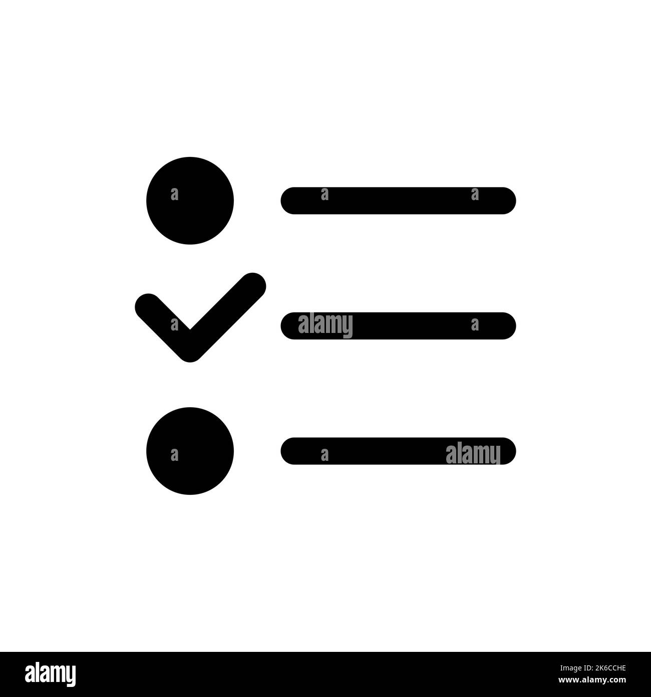Checklist black glyph ui icon Stock Vector Image & Art - Alamy