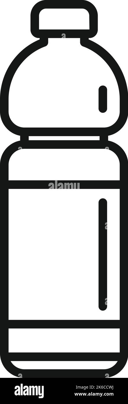 Mineral water bottle icon outline vector. Recycle plastic. Ocean ...