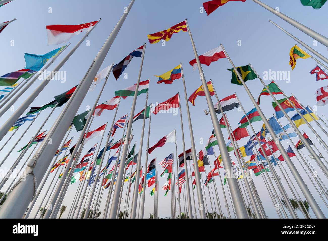 The Flag Plaza, displays 119 flags from countries with authorized ...
