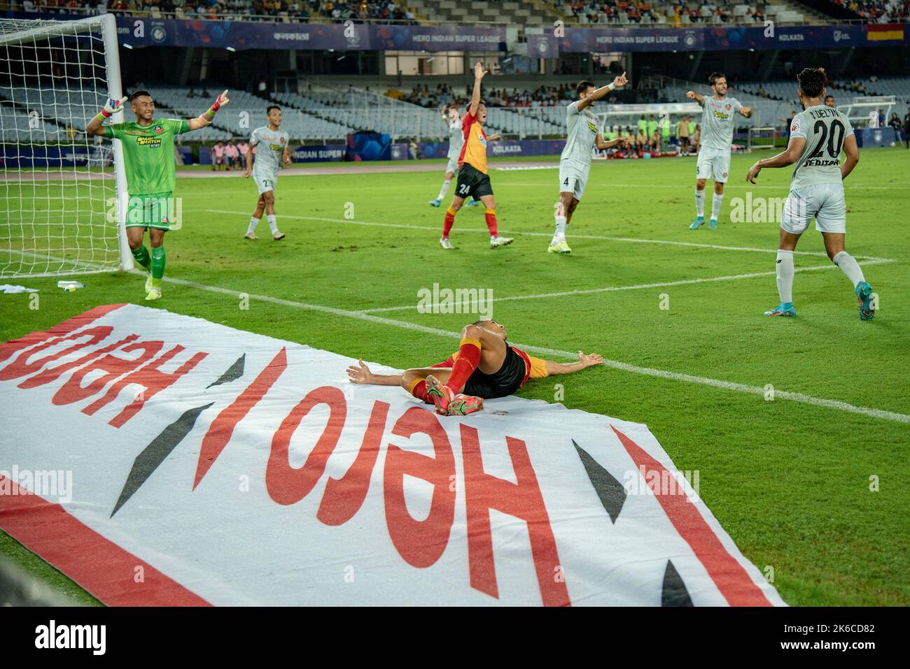 Kolkata, India. 12th Oct, 2022. EBFC (EASTBENGAL FOOTBALL CLUB) and FCG ...