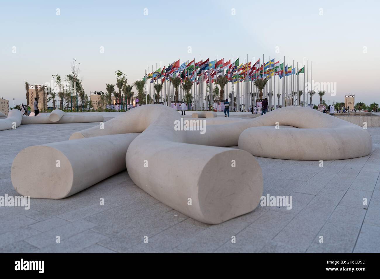 The Flag Plaza, displays 119 flags from countries with authorized ...