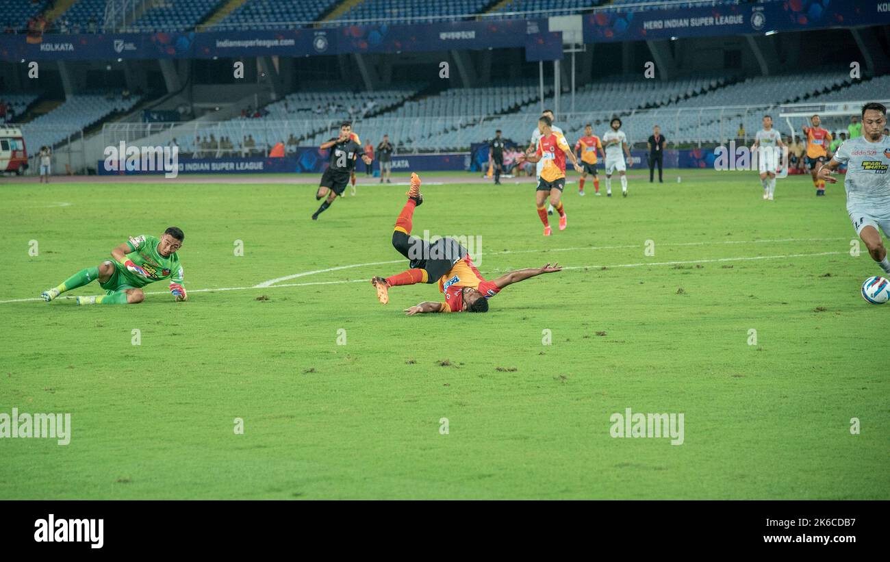 Kolkata, India. 12th Oct, 2022. EBFC (EASTBENGAL FOOTBALL CLUB) and FCG ...