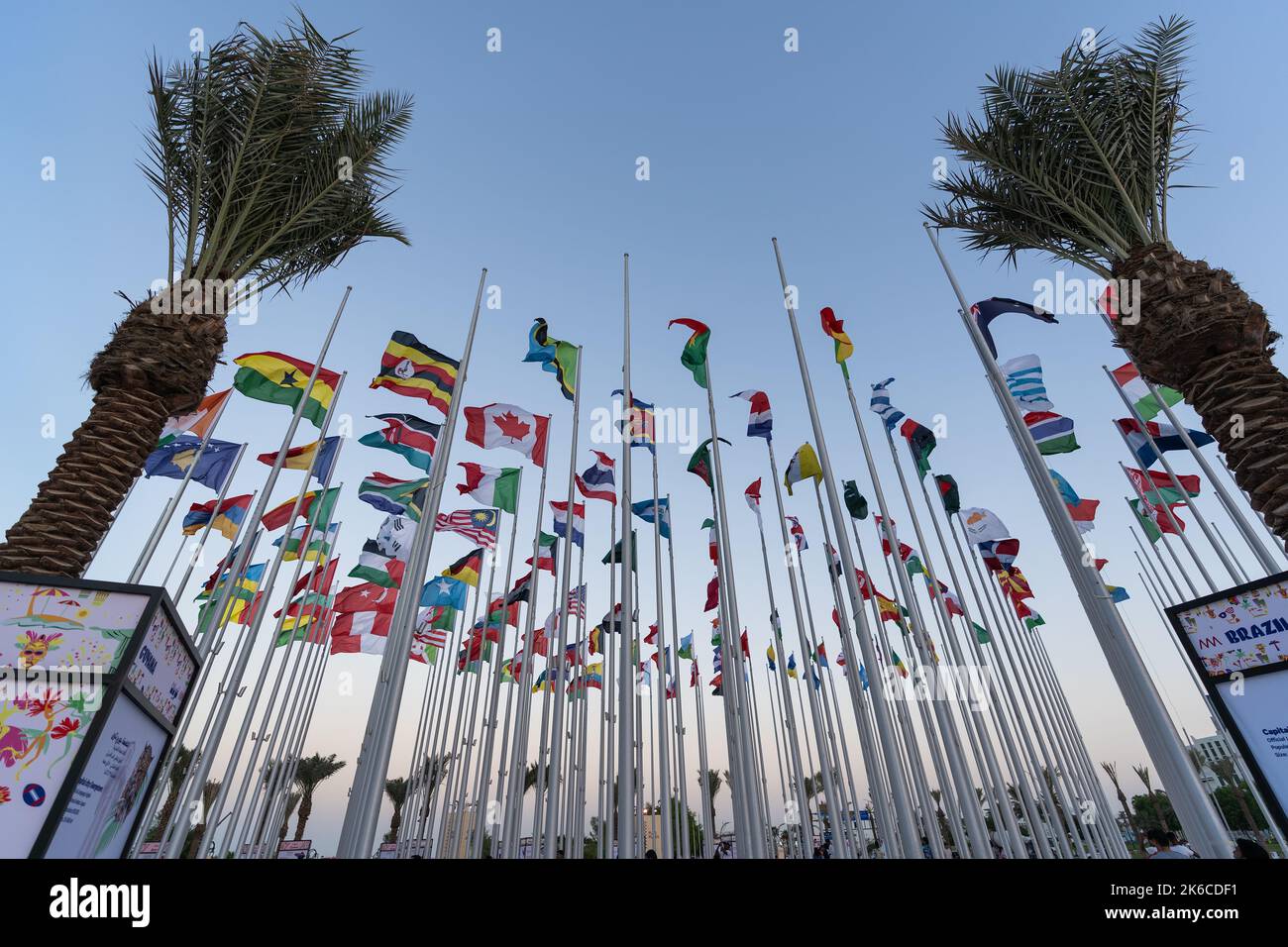 The Flag Plaza, displays 119 flags from countries with authorized ...