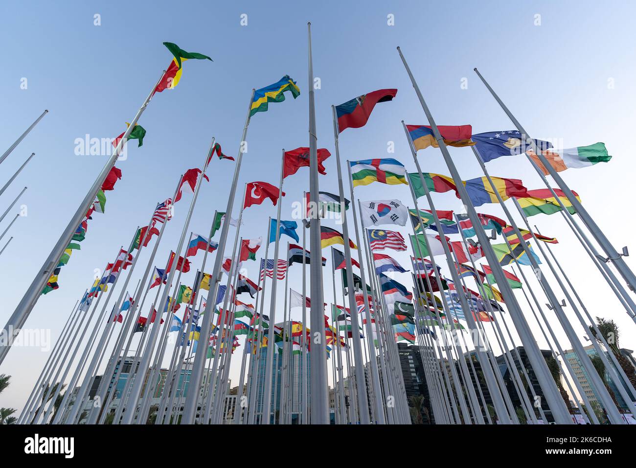 The Flag Plaza, displays 119 flags from countries with authorized ...