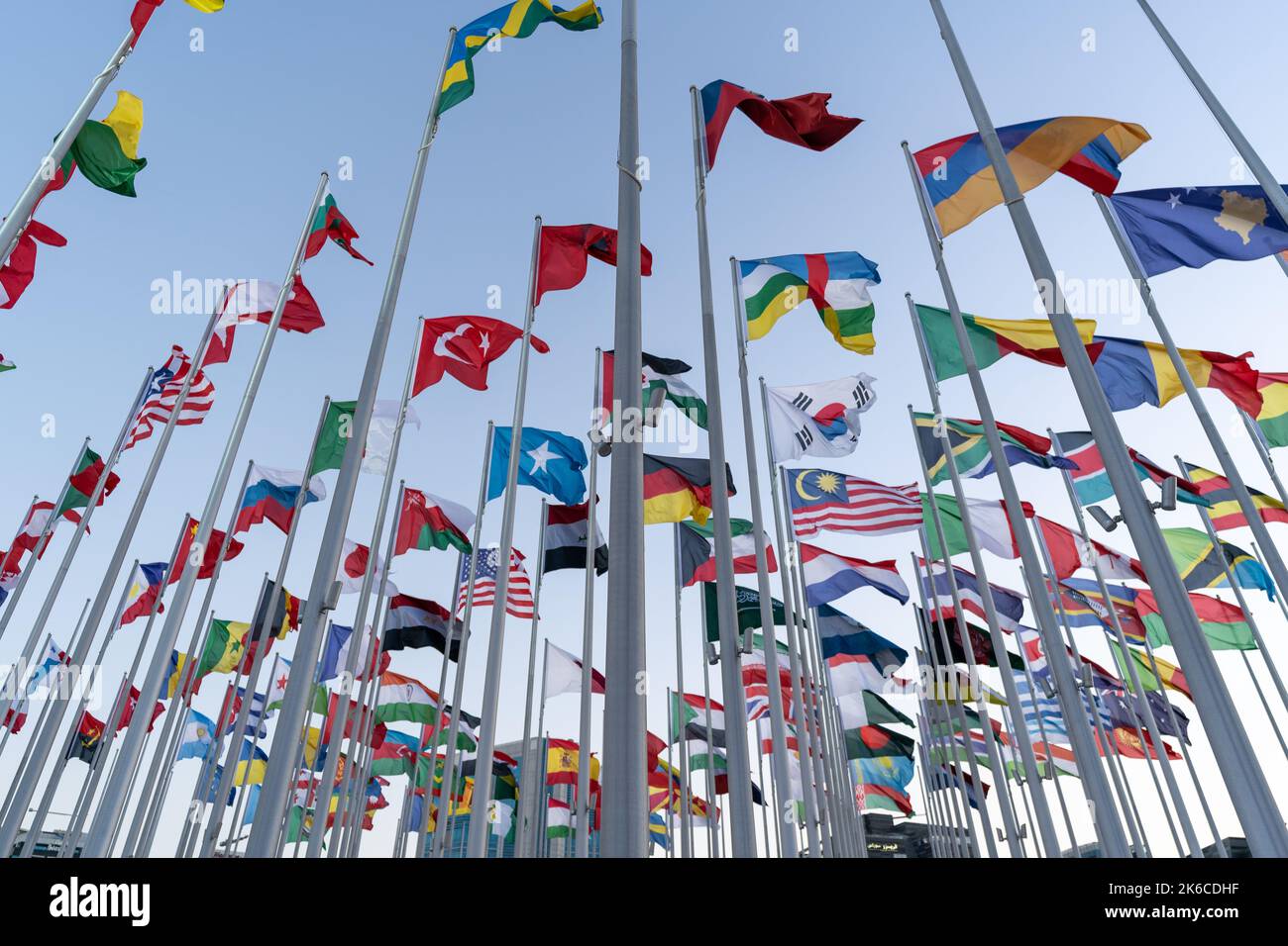 The Flag Plaza, displays 119 flags from countries with authorized ...
