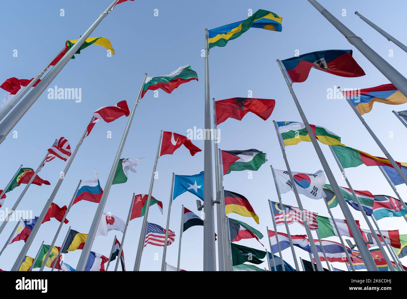 The Flag Plaza, displays 119 flags from countries with authorized ...