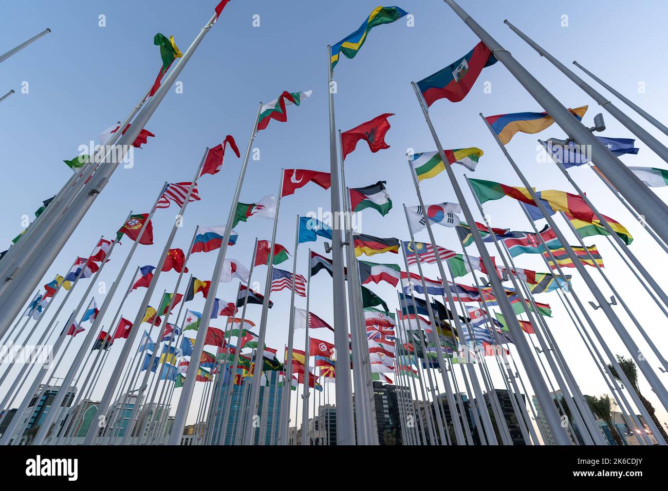 The Flag Plaza, displays 119 flags from countries with authorized ...