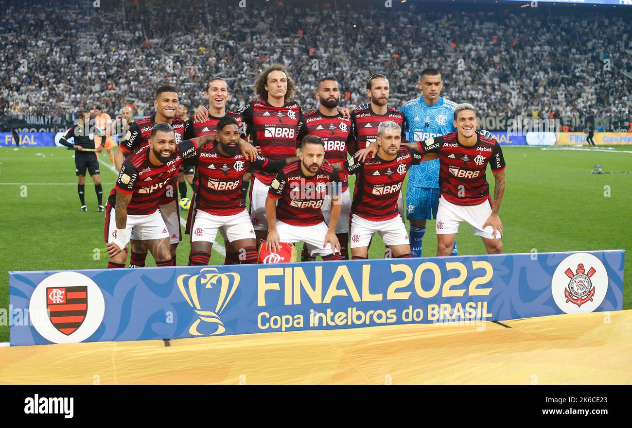 Sao Paulo, Brazil. 12th Oct, 2022. Team posed during a game between ...
