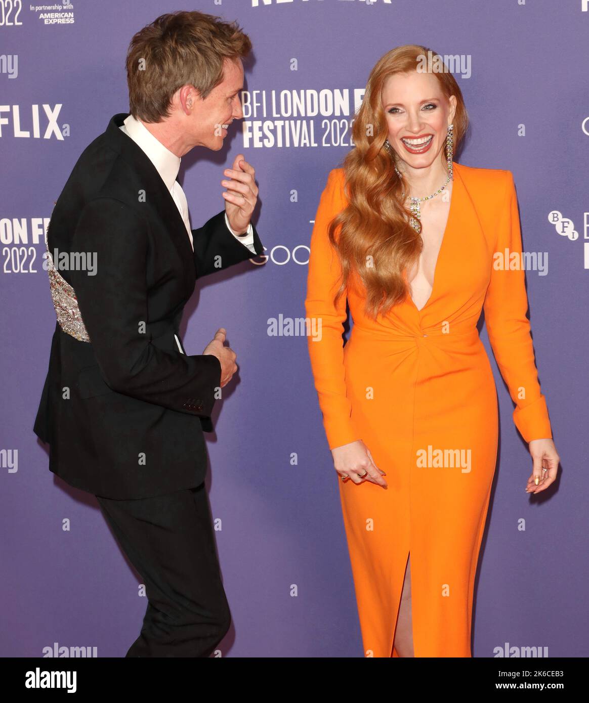 Jessica Chastain and Eddie Redmayne attend 'The Good Nurse' screening ...