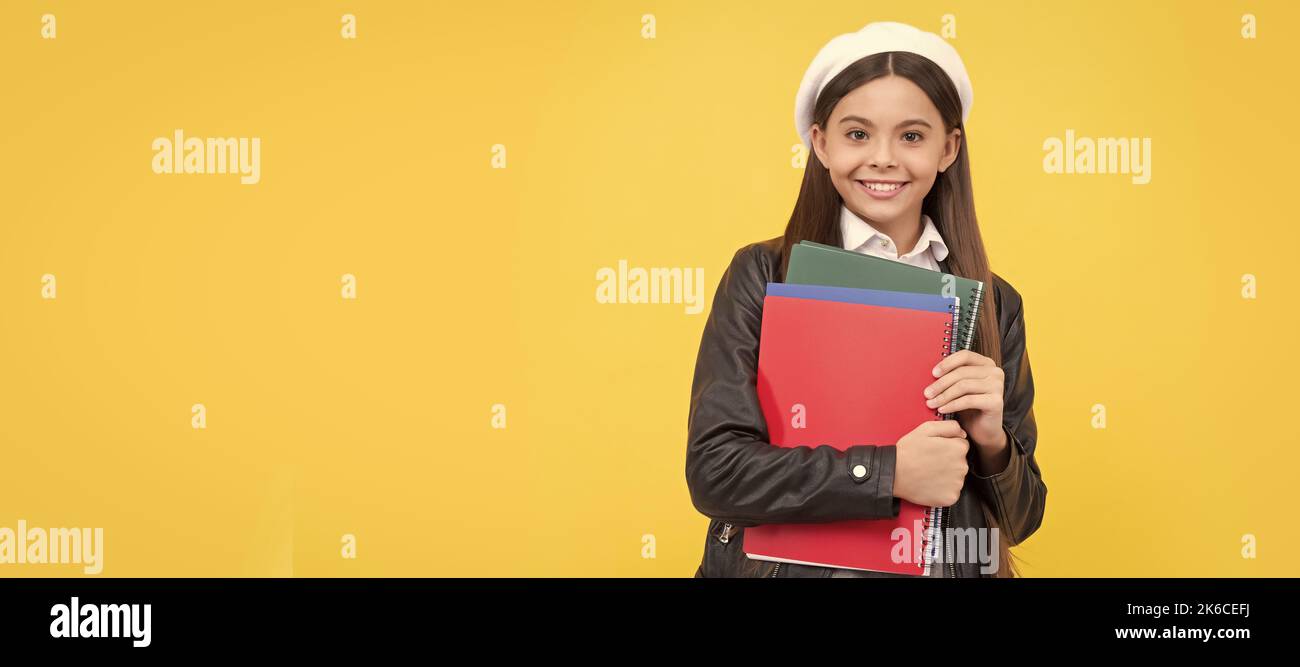 Learning is empowerment. Happy child hold books. School education ...