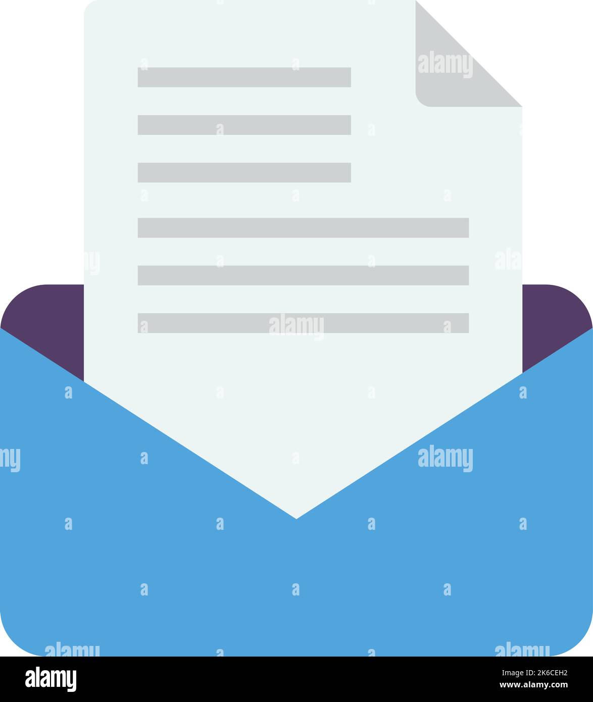 invitation letter illustration in minimal style isolated on background ...