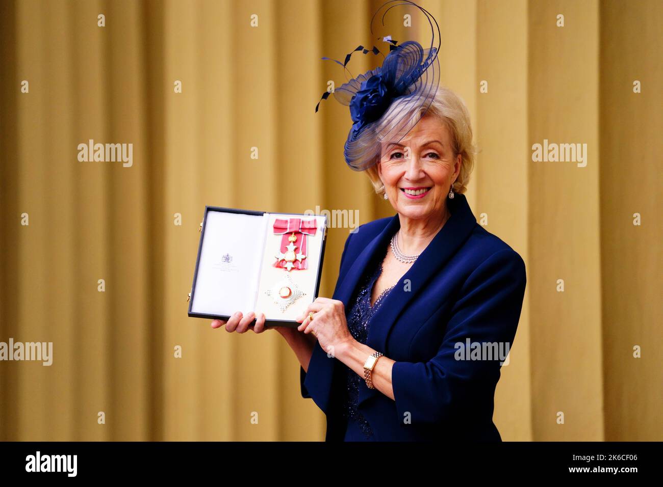 Dame Andrea Leadsom after being made a Dame Commander of the British ...