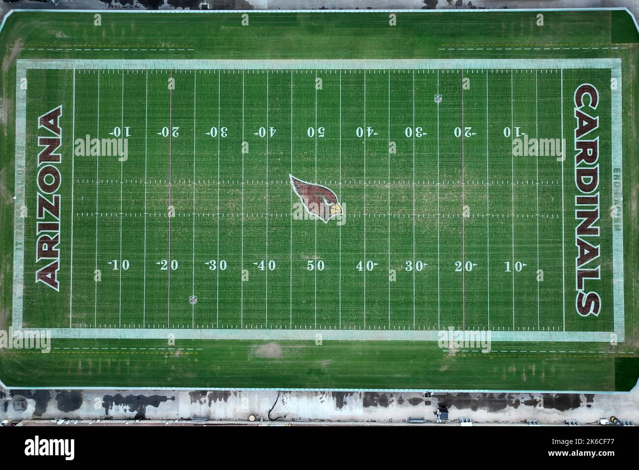 A general overall aerial view of State Farm Stadium retractable ...
