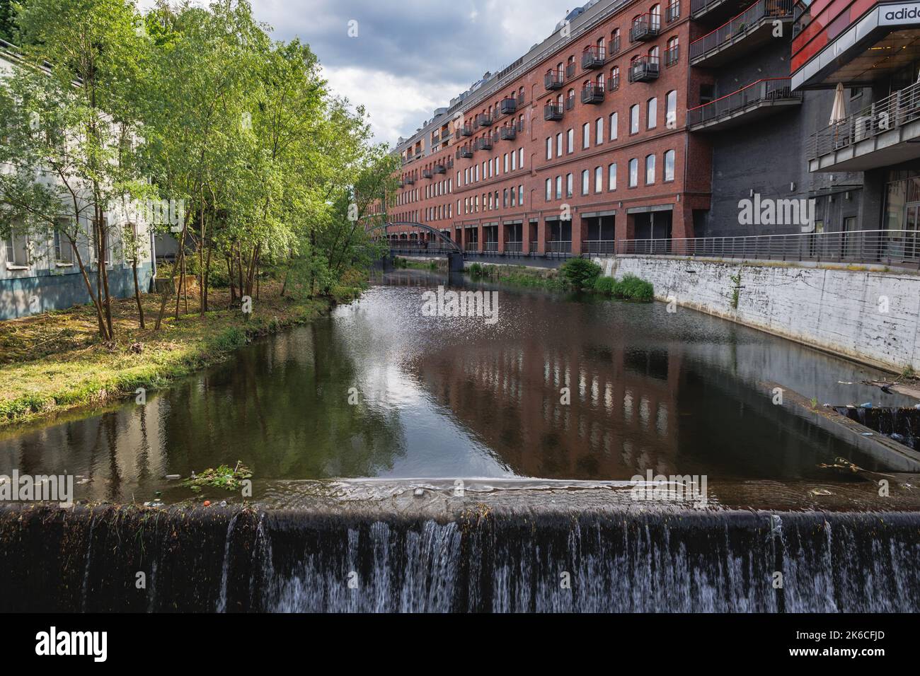 Biala - White River and Sfera Mall in Bielsko-Biala city in Silesian ...