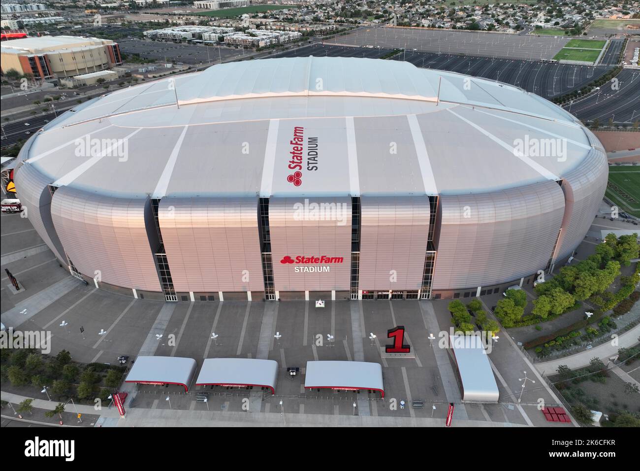 A general overall aerial view of State Farm Stadium, Tuesday, Sept. 27 ...