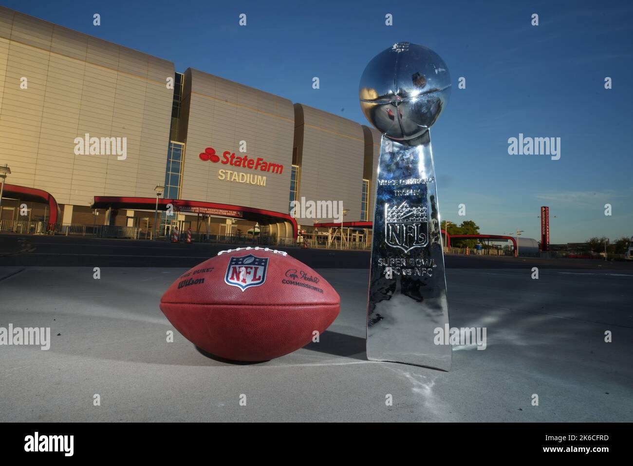 A general overall view of State Farm Stadium and Wilson official NFL ...