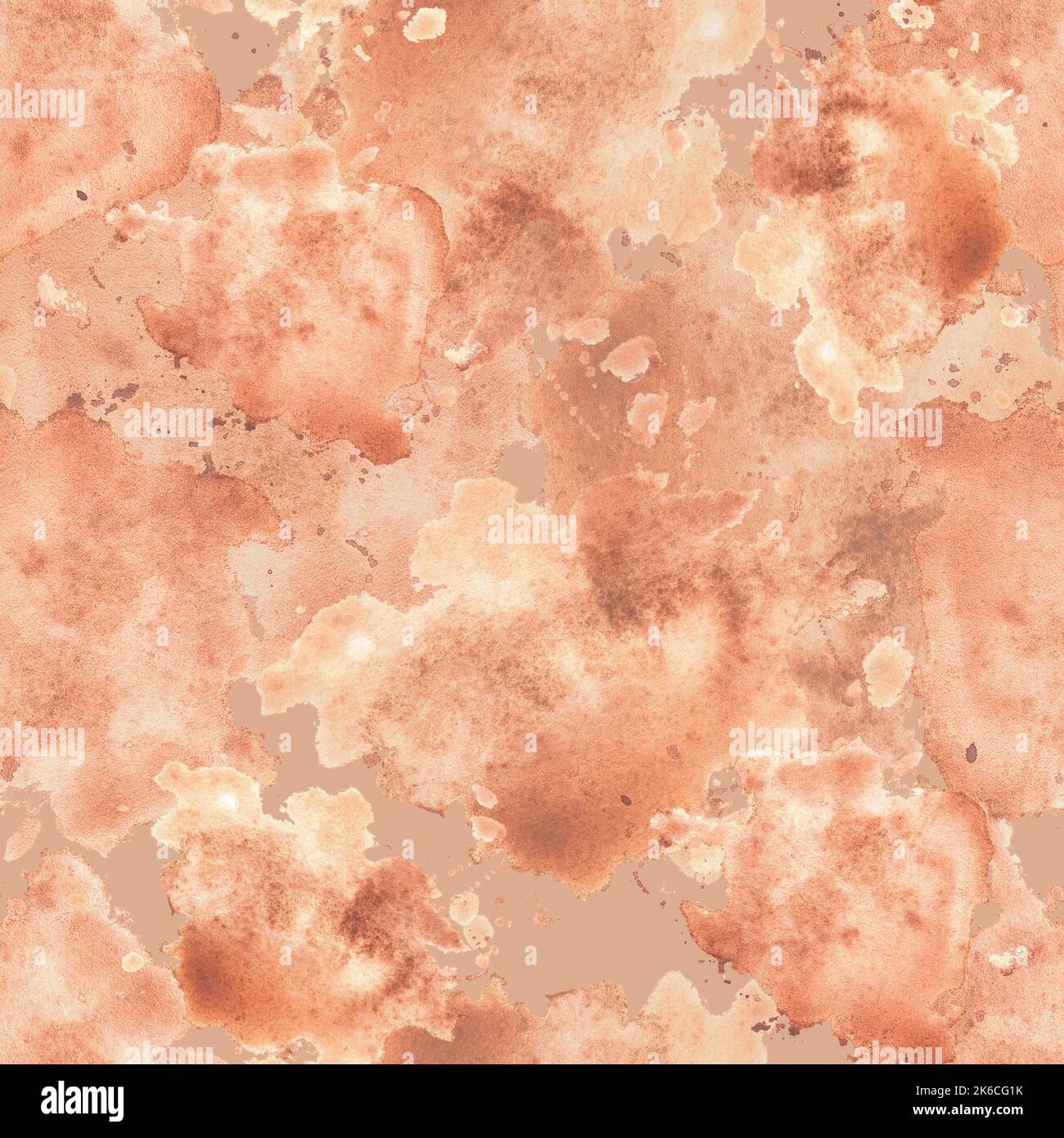 Seamless pattern kraft texture. Brown-red background. Watercolor ...