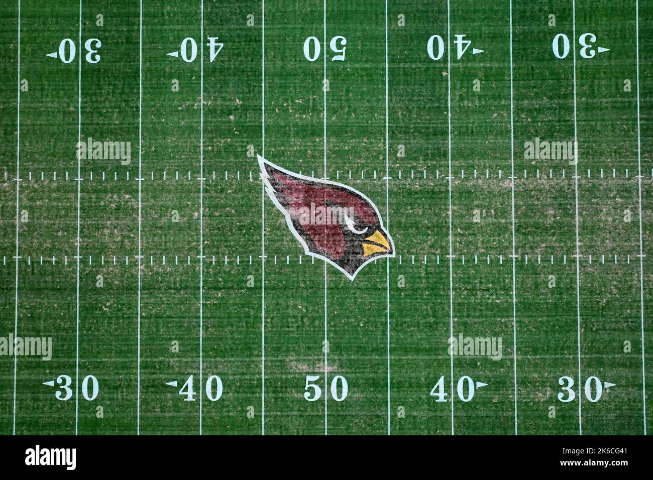 A general overall aerial view of State Farm Stadium retractable ...