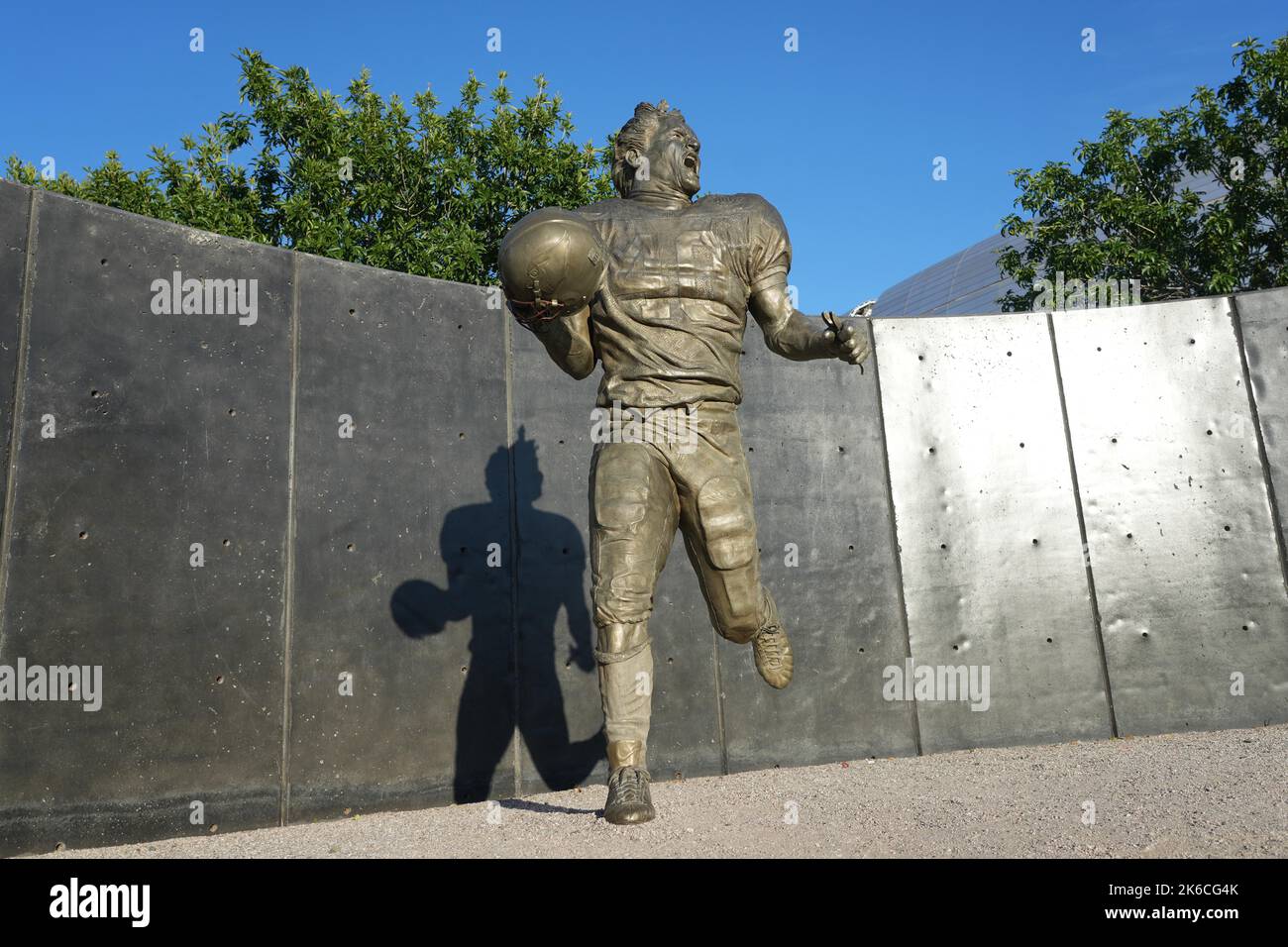 A general overall view of memorial statue of Arizona Cardinals ...