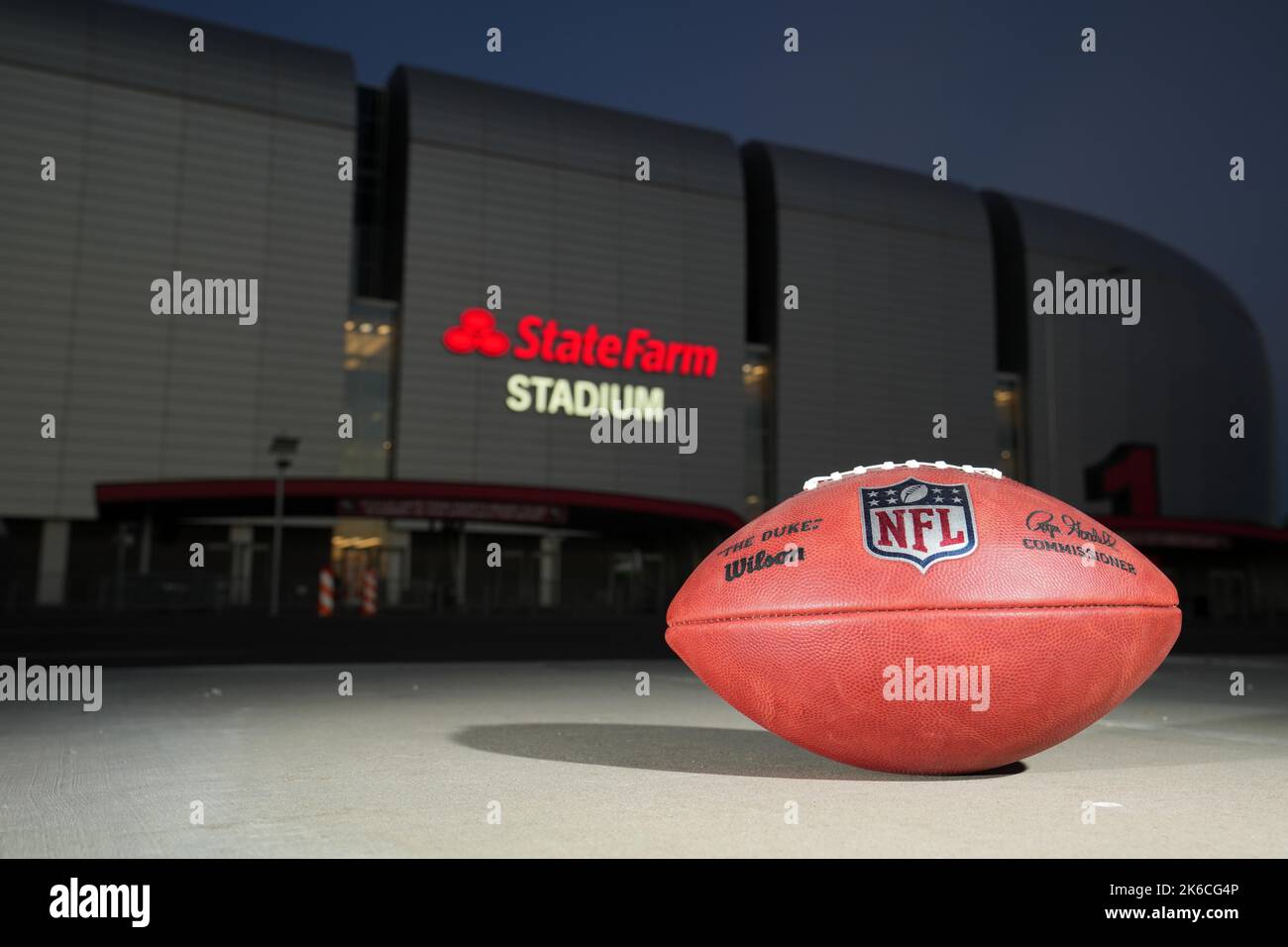 A general overall view of State Farm Stadium and Wilson official NFL ...
