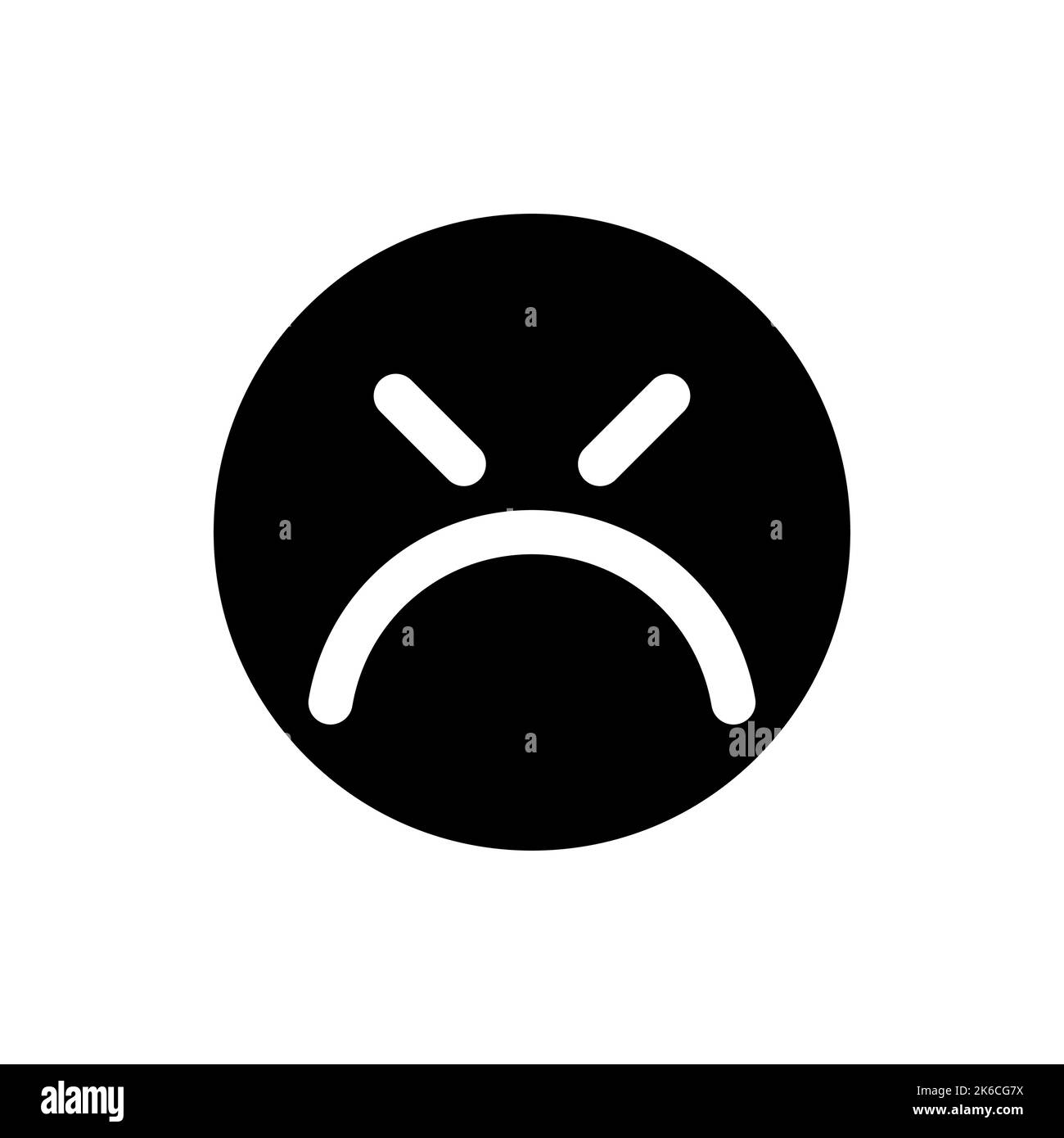 Mad emoticon black glyph ui icon Stock Vector Image & Art - Alamy